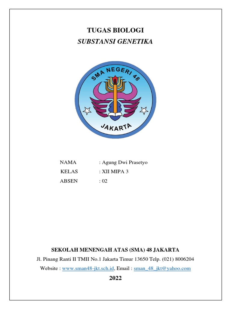 Tugas Biologi Substansi Genetika | PDF