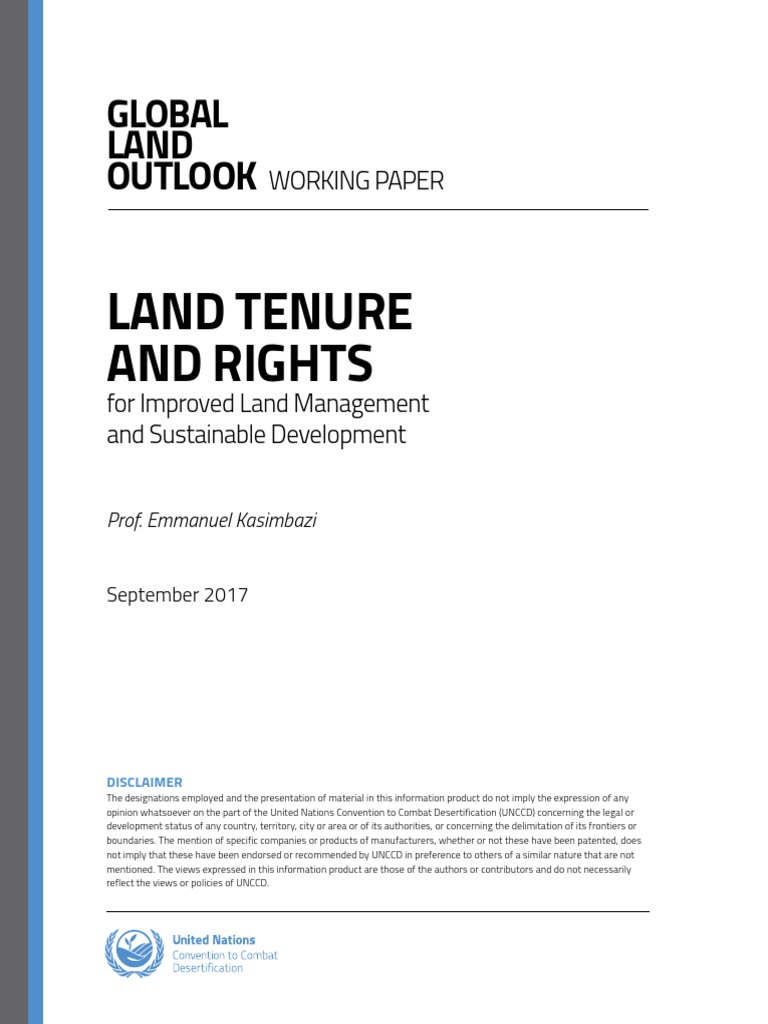 Land Tenure and Rights Analysis | PDF | Sustainability | Agriculture