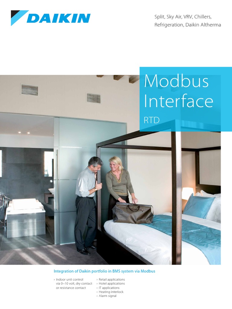 Daikin RTD Modbus Integration Guide | PDF | Water Heating | Power Supply