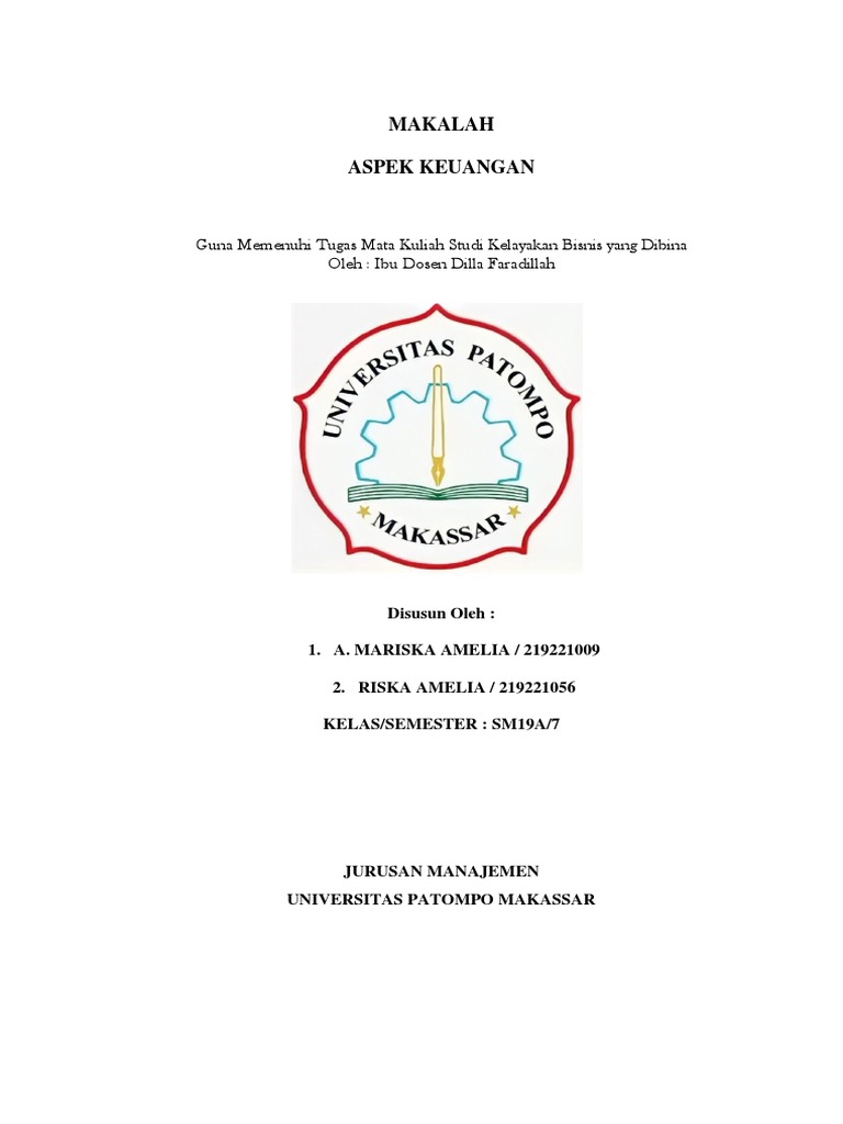 Studi Kelayakan Aspek Keuangan | PDF