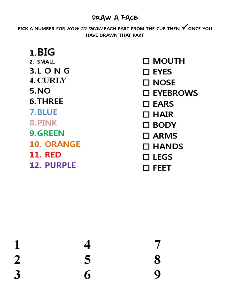 Funny Faces Fun Activities Games Picture Description Exercises - 84814 ...