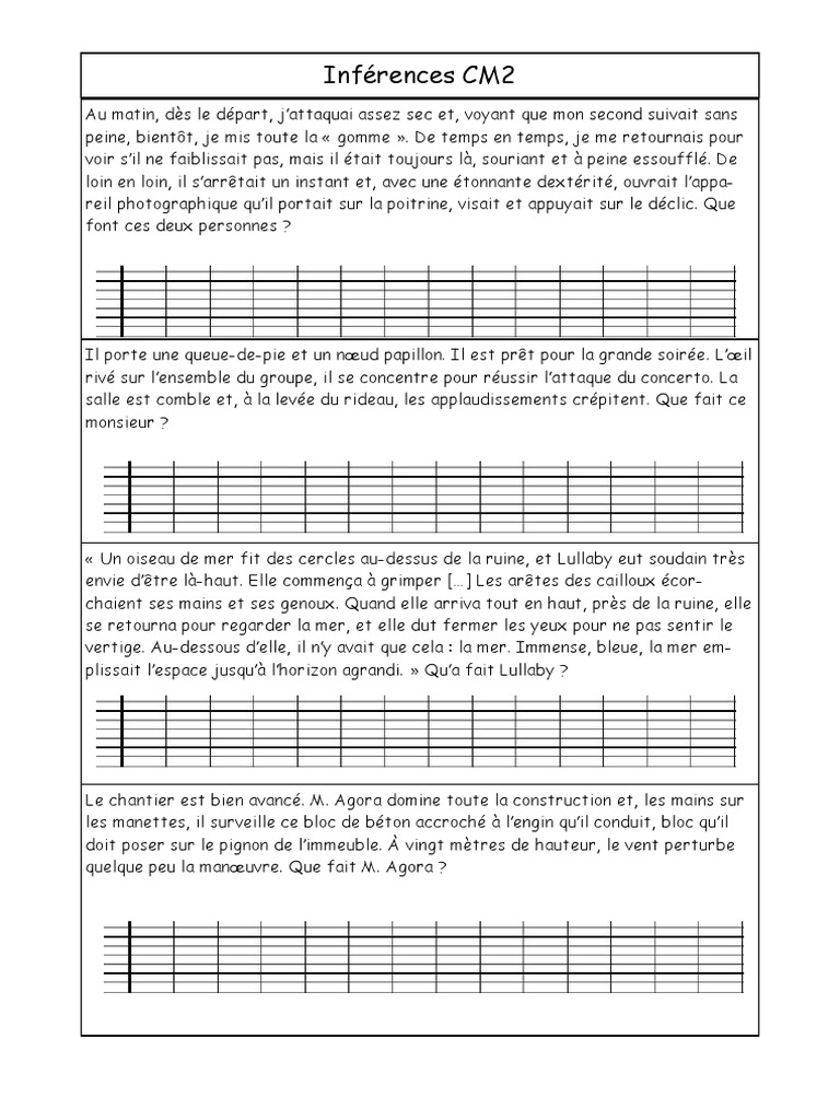 Inférences CM2 | PDF