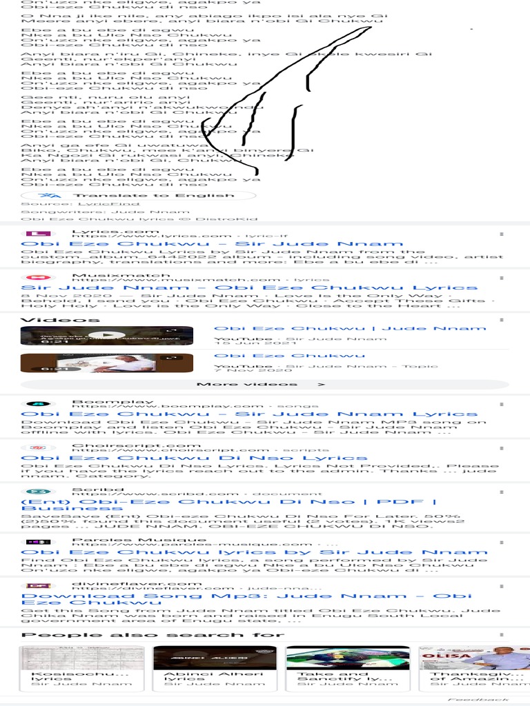 Sir Jude Nnam Obi Eze Chukwu Lyrics - Google Sear | PDF