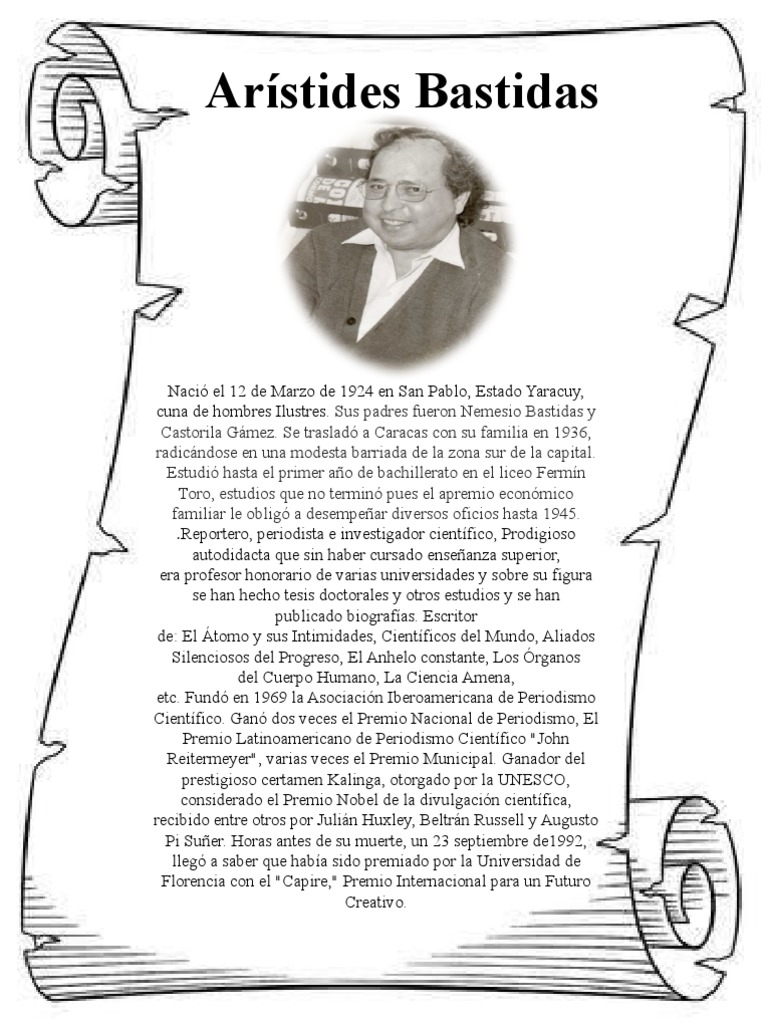 Biografía de Arístides Bastidas | PDF