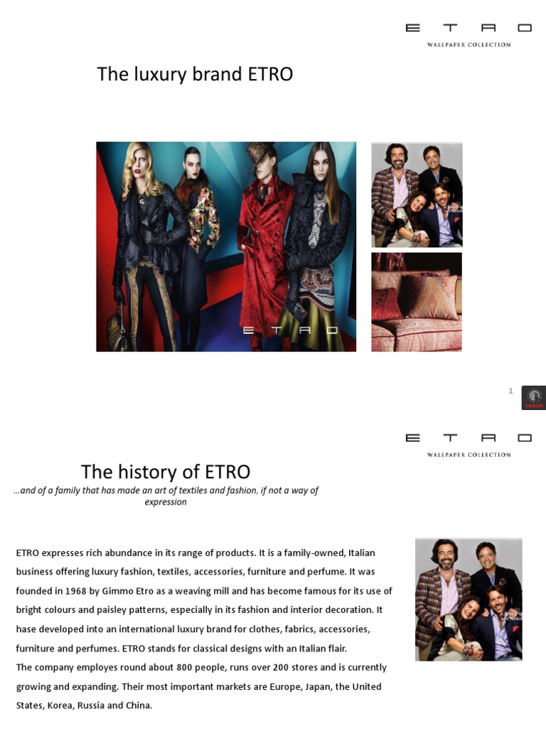 ETRO Marketing Compressed | PDF | Fashion | Aesthetics