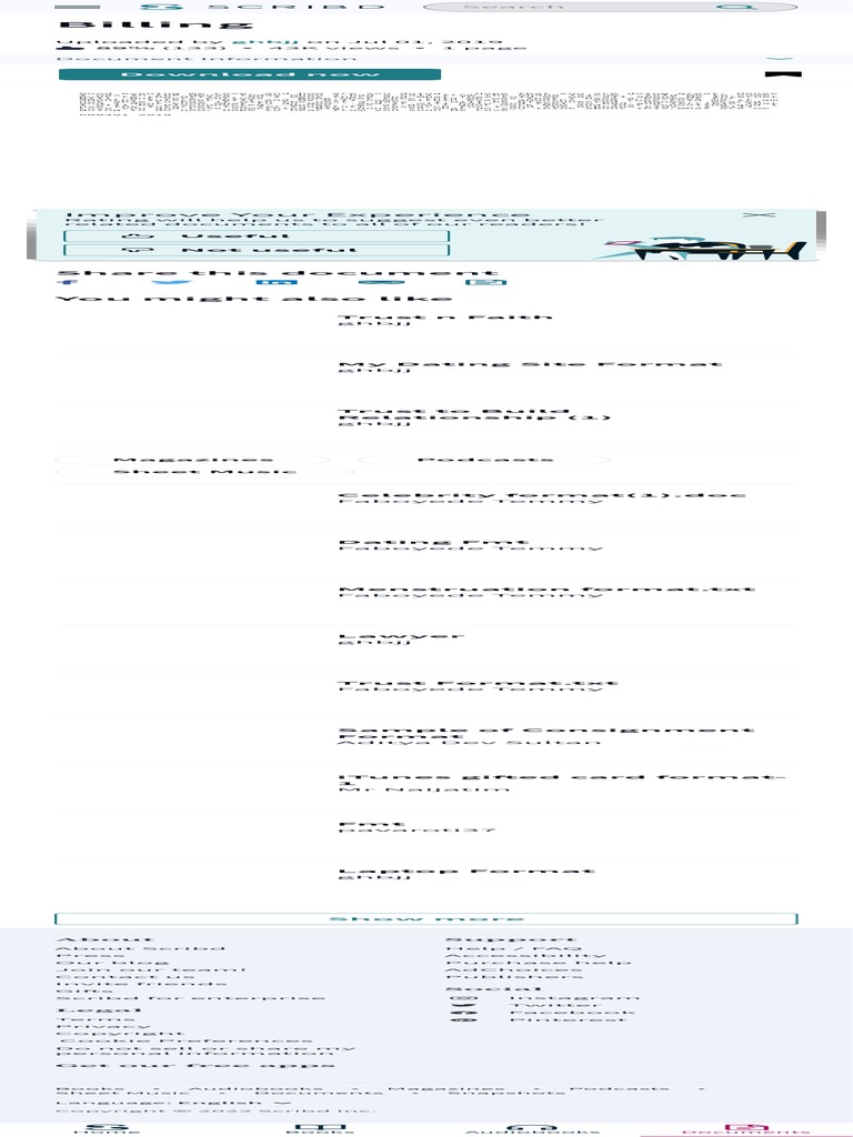 Billing PDF | PDF | Scribd | Internet