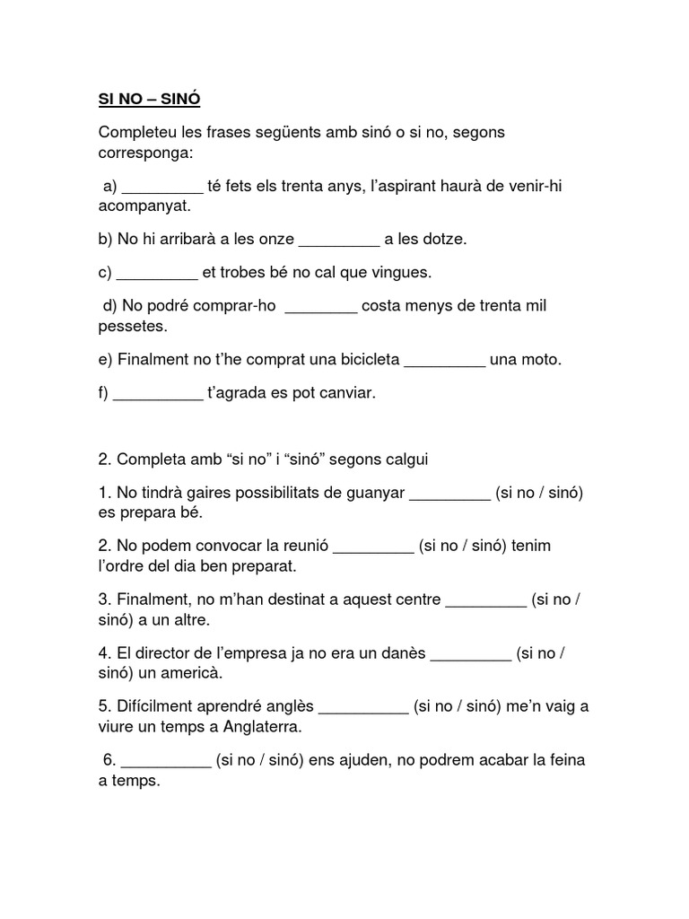 Sinó-Si No | PDF