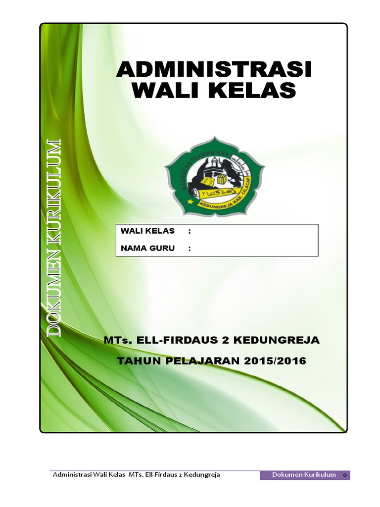 Administrasi Wali Kelas | PDF