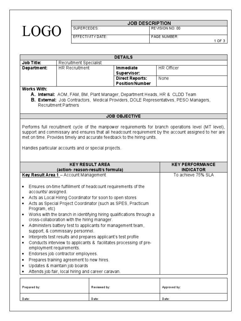 Recruiting for Results: Understanding the Key Performance Areas of a ...