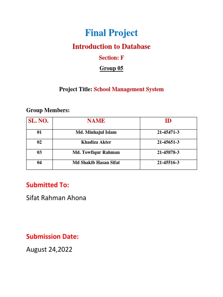 Database Final Project | PDF | Databases | Information Retrieval Database Final Project | PDF | Databases | Information Retrieval