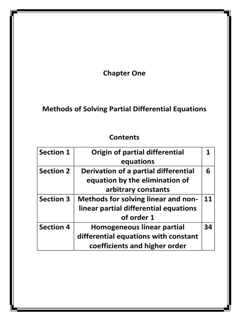 Solving Partial Differential Equations | PDF | Partial Differential ...