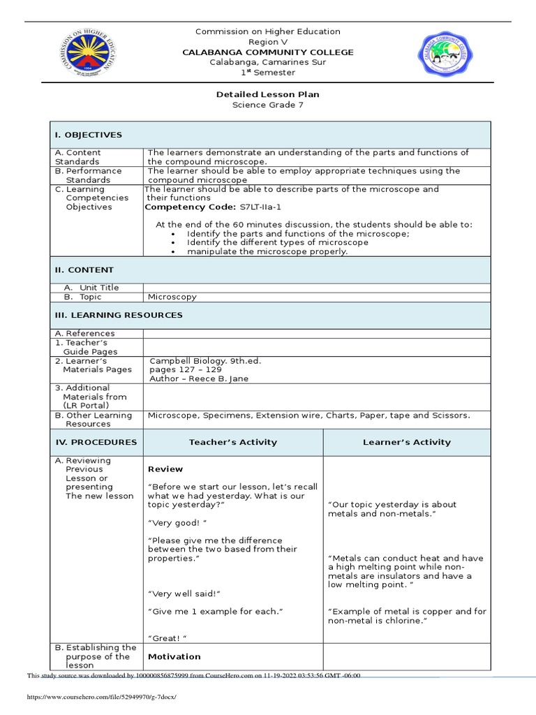 DLP Microscope Grade 7 | PDF | Electromagnetic Radiation | Natural ...
