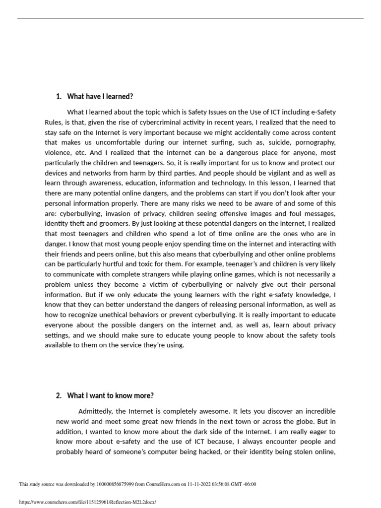 Reflection M2L2 | PDF