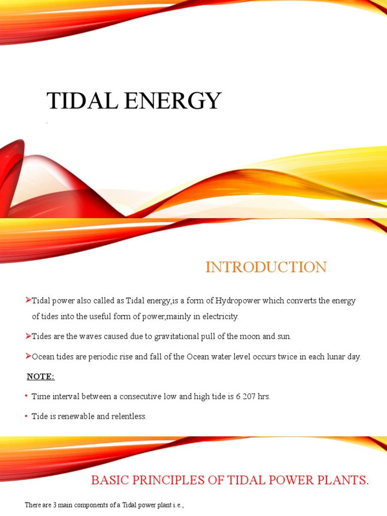 Tidal Energy | PDF | Tide | Power Station