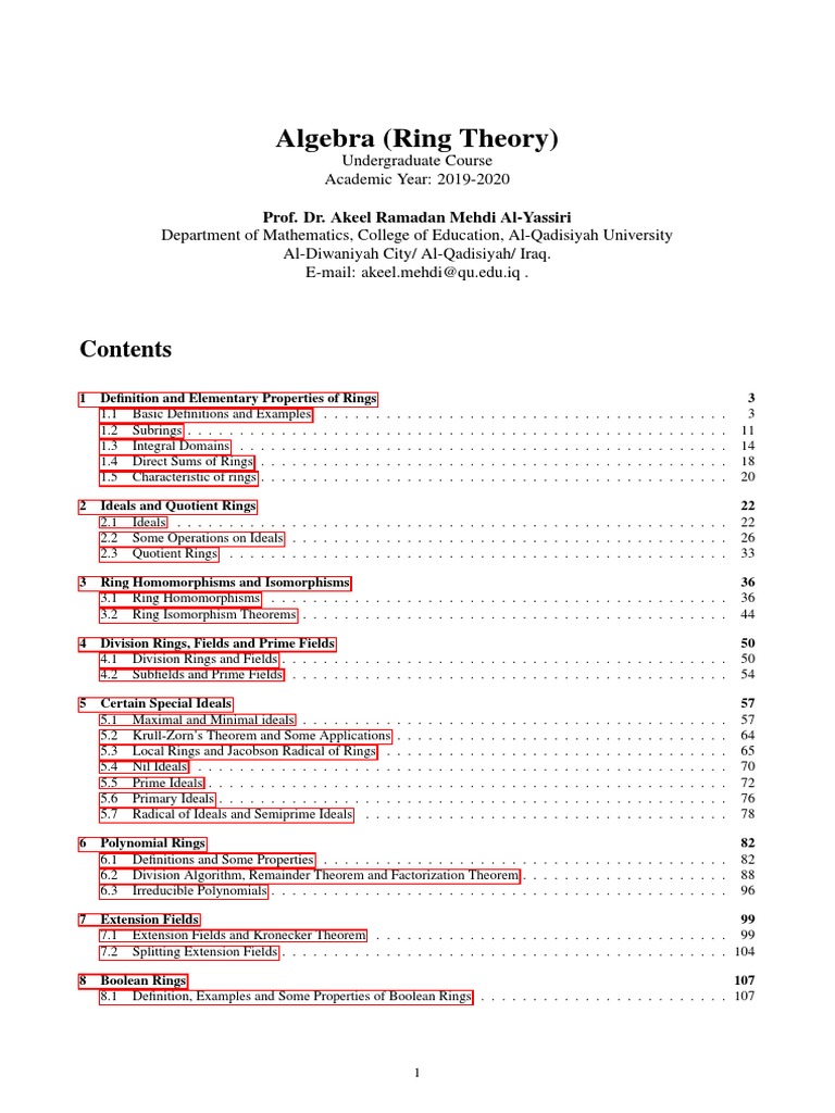 Subring Proof: S = {0, 3, 6, 9, 12} Mod 15 | PDF | Ring (Mathematics ...