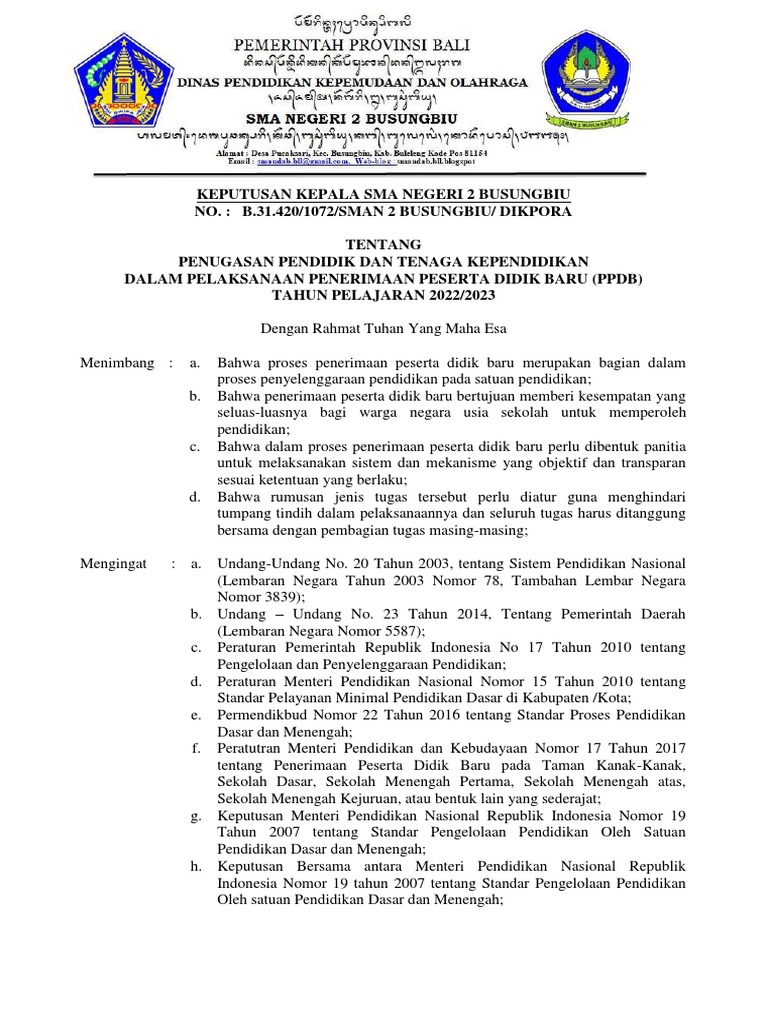 SK PPDB Mpls 2022-2023 | PDF