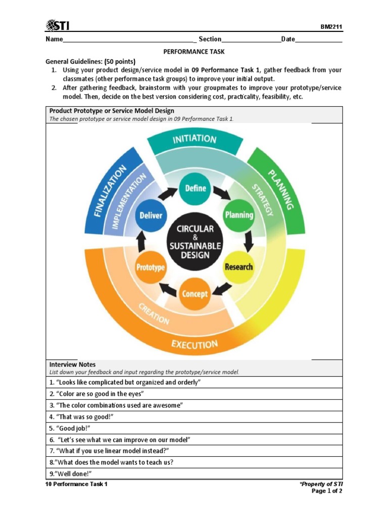 Performance Task 1: Prototype Design Guide | PDF | Art | Computers