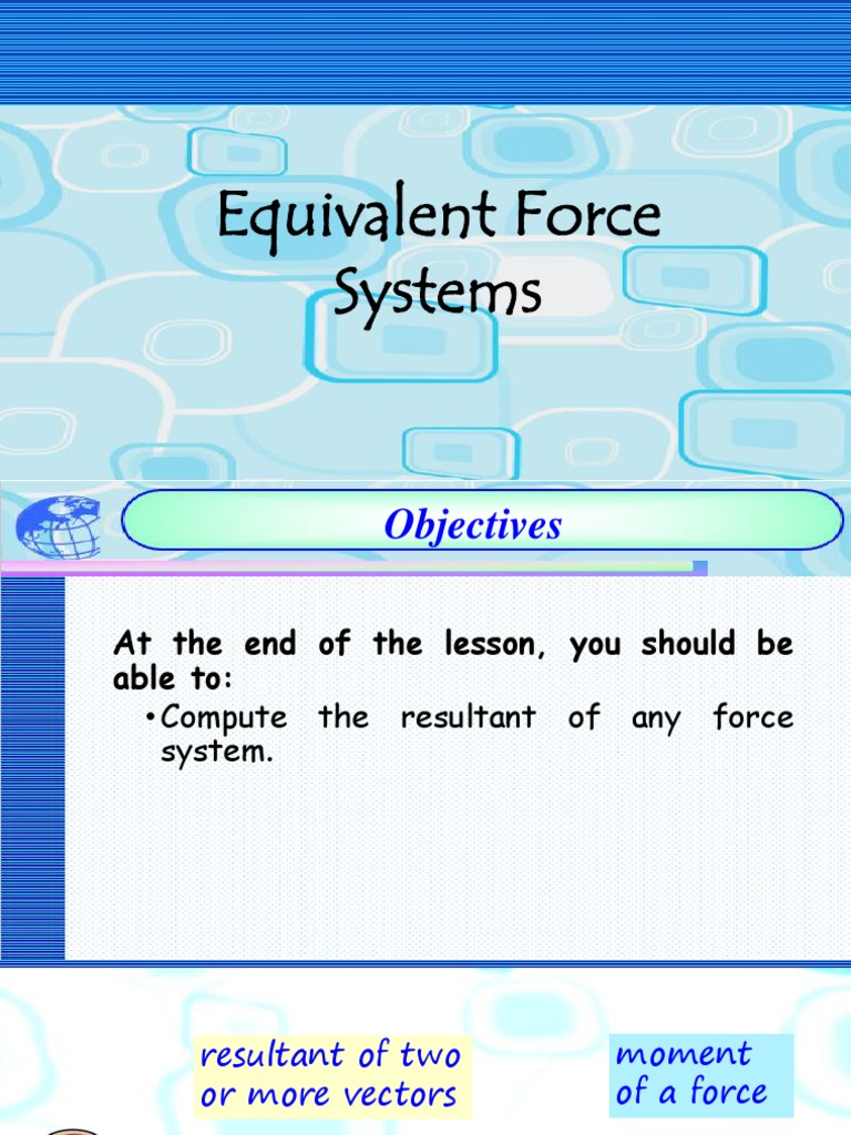 LR3.5 Equivalent Force Systems MMI MEC101 | PDF | Force | Plane (Geometry)