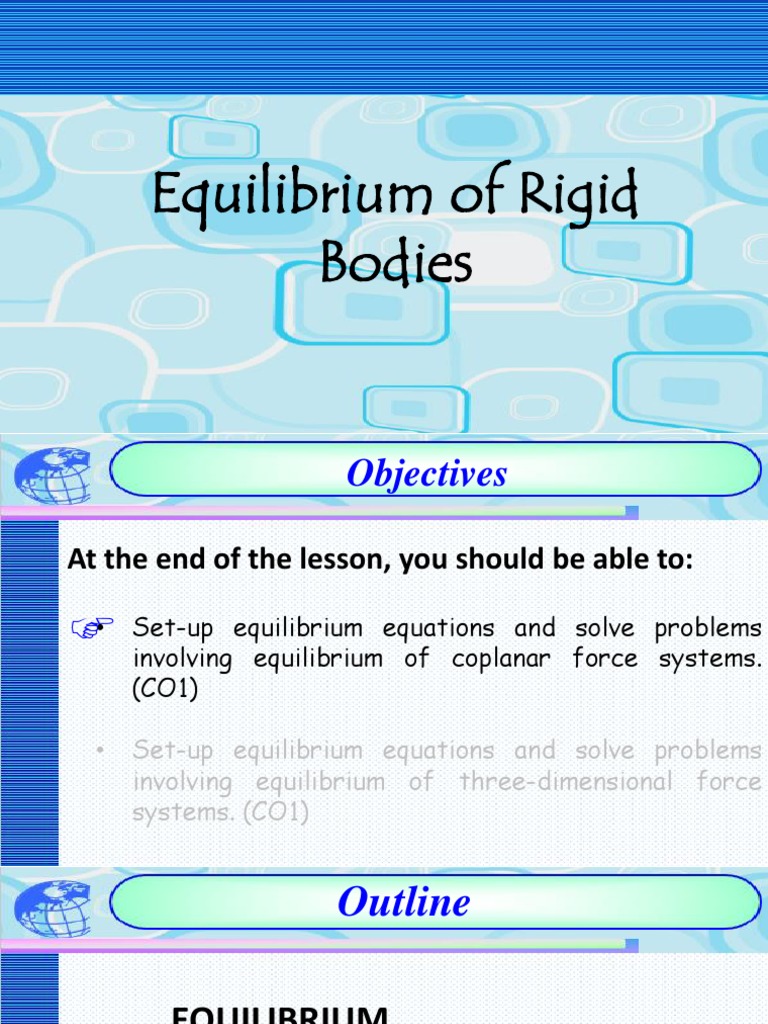LR4.1 - Equilibrium of Rigid Bodies - MMI - MEC101 | PDF | Force ...