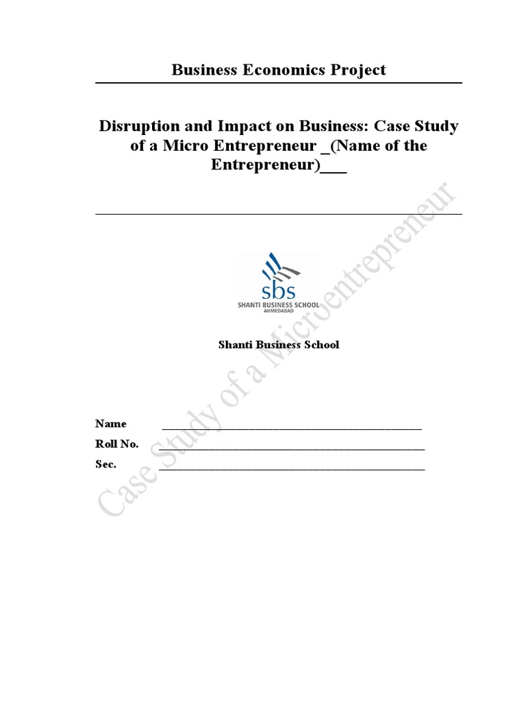 Template For Business Economics Project | PDF | Consumer Behaviour ...