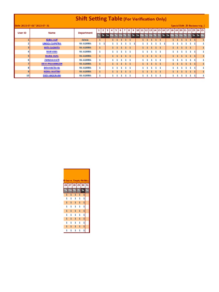 1 - (July) Attendance Report | PDF