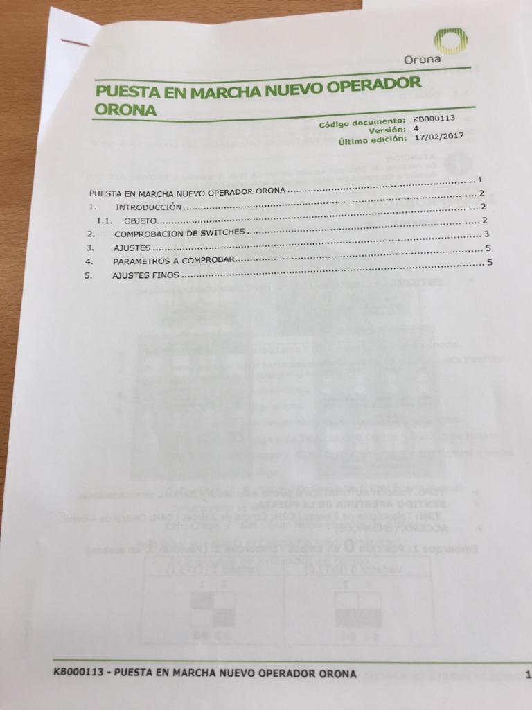 Ajuste Operador de Puertas Arca III | PDF