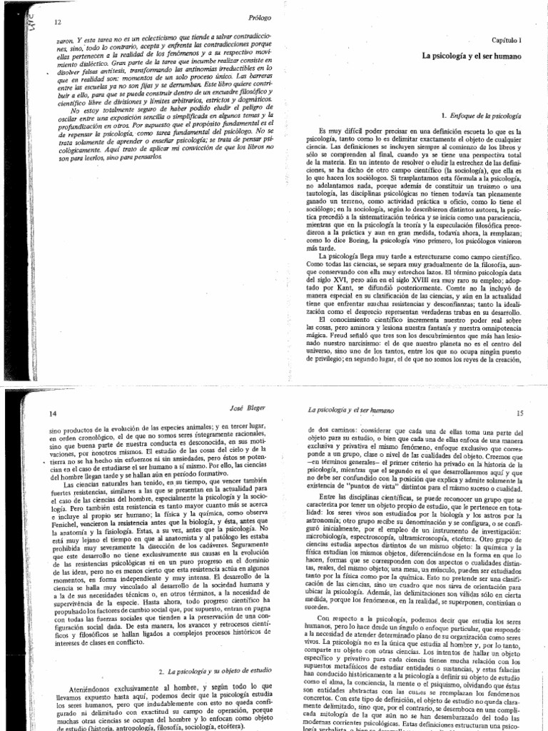 Bleger Cap 1-2-3-4 | PDF