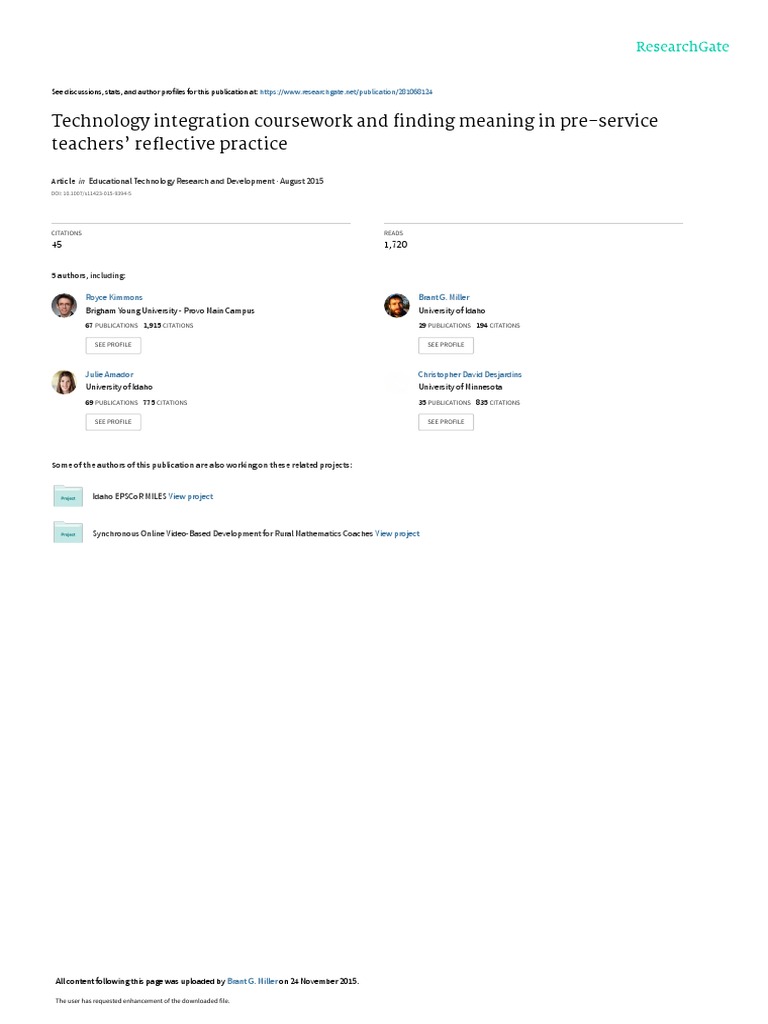 Etrd 2015 | PDF | Teaching Method | Teachers