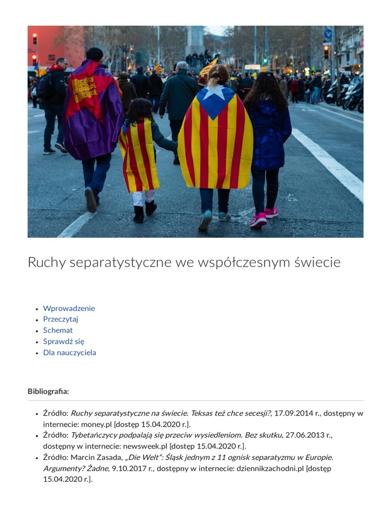 Ruchy Separatystyczne We Wspolcz | PDF