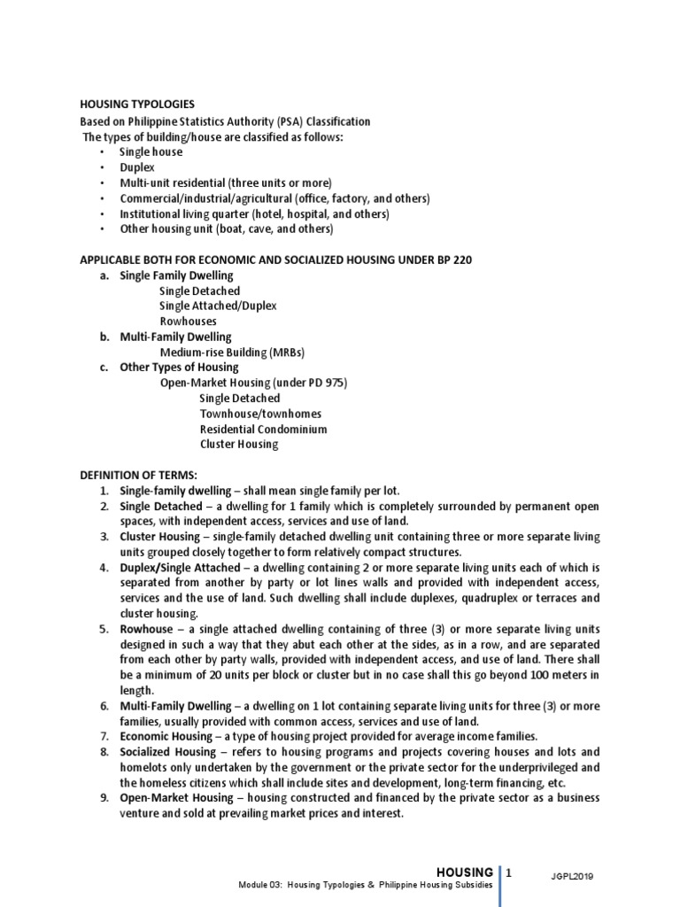 Housing Midterm Module | PDF | Stairs | Loans