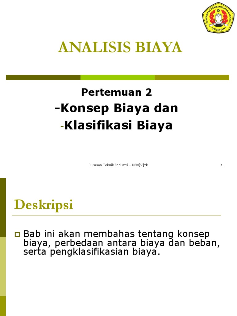 Analisis Biaya-2 Fiks | PDF