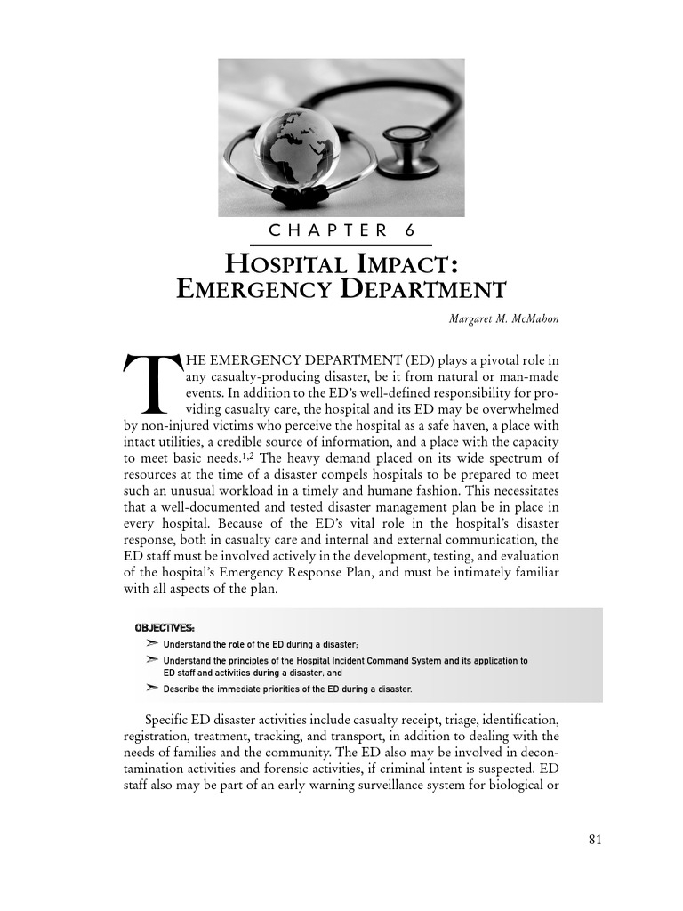 HOSPITAL IMPACT EMERGENCY DEPARTMENT | PDF | Emergency Department ...