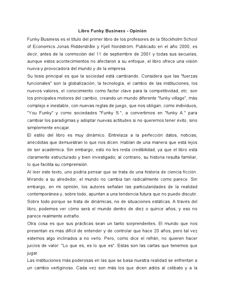 Libro Funky Business | PDF