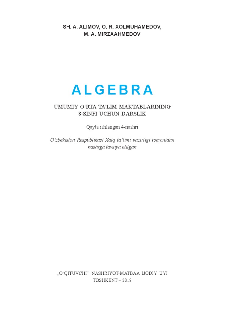 8 Sinf Algebra | PDF