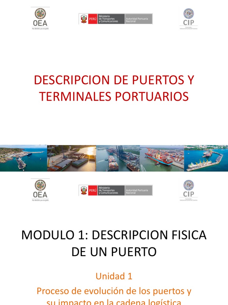 Descripcion de Puertos y Terminales Portuarios Módulo I | PDF ...