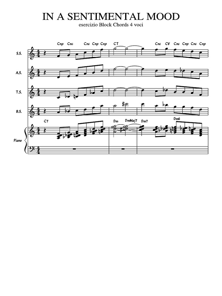 In A Sentimental Mood - Arrangement | PDF