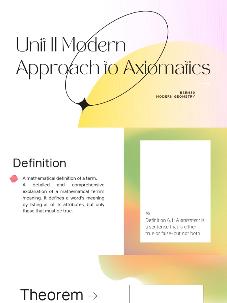 Modern Approach To Axiomatics - Compressed | PDF | Theorem | Axiom Modern Approach To Axiomatics - Compressed | PDF | Theorem | Axiom