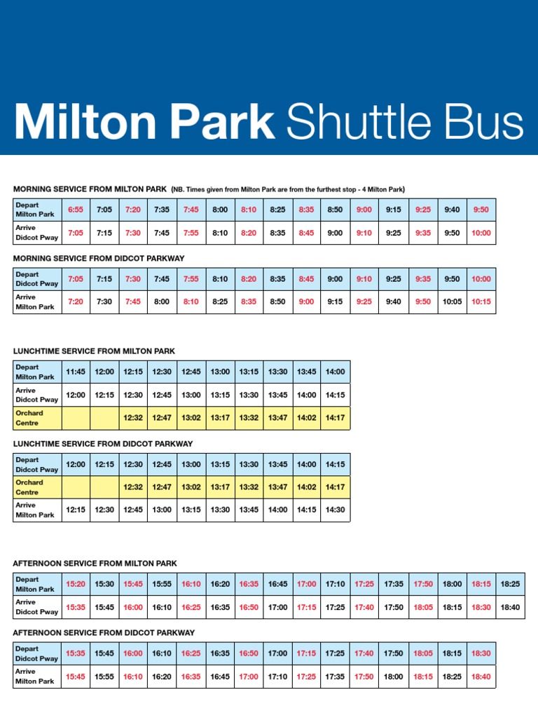 Bus Timetable A4 | PDF