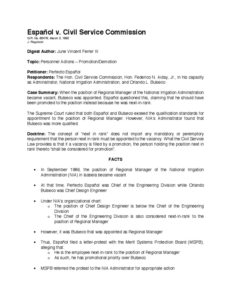 Next-in-Rank Rule in Promotions Explained | PDF | Justice | Crime & Violence