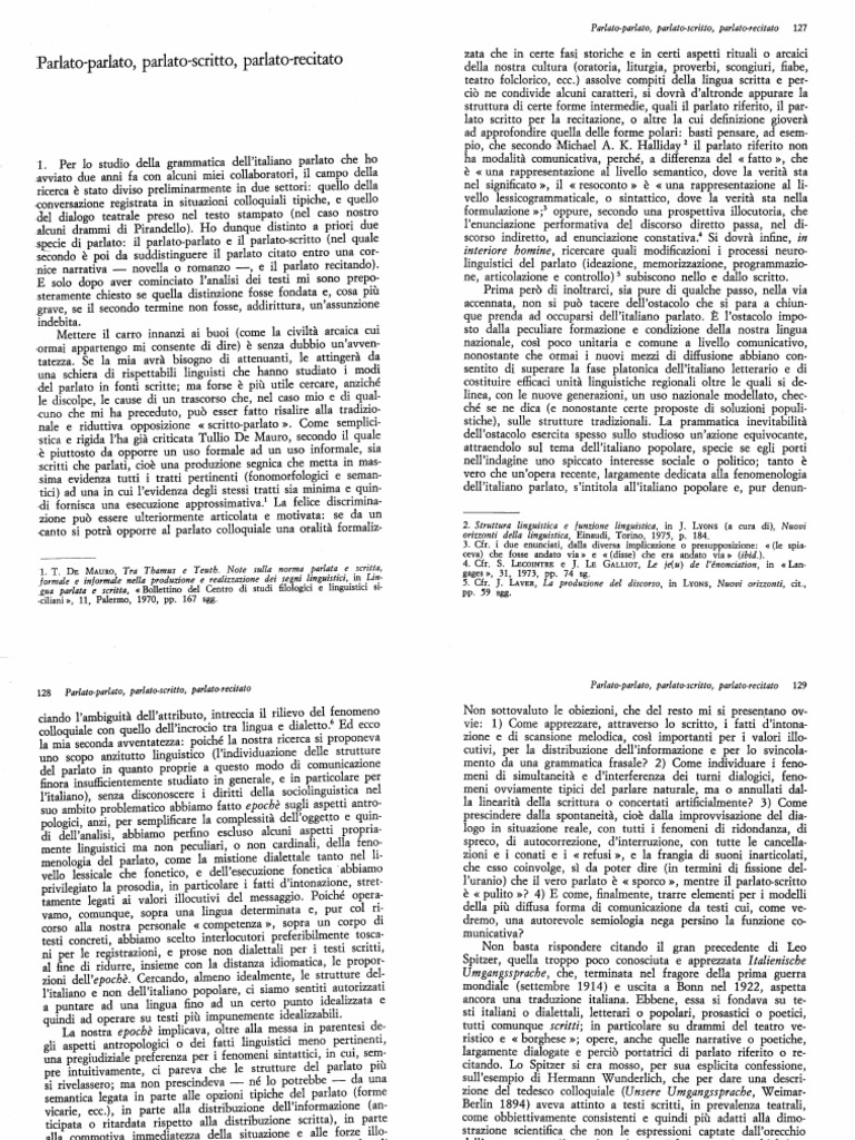 ScrittoParlato Sette | PDF