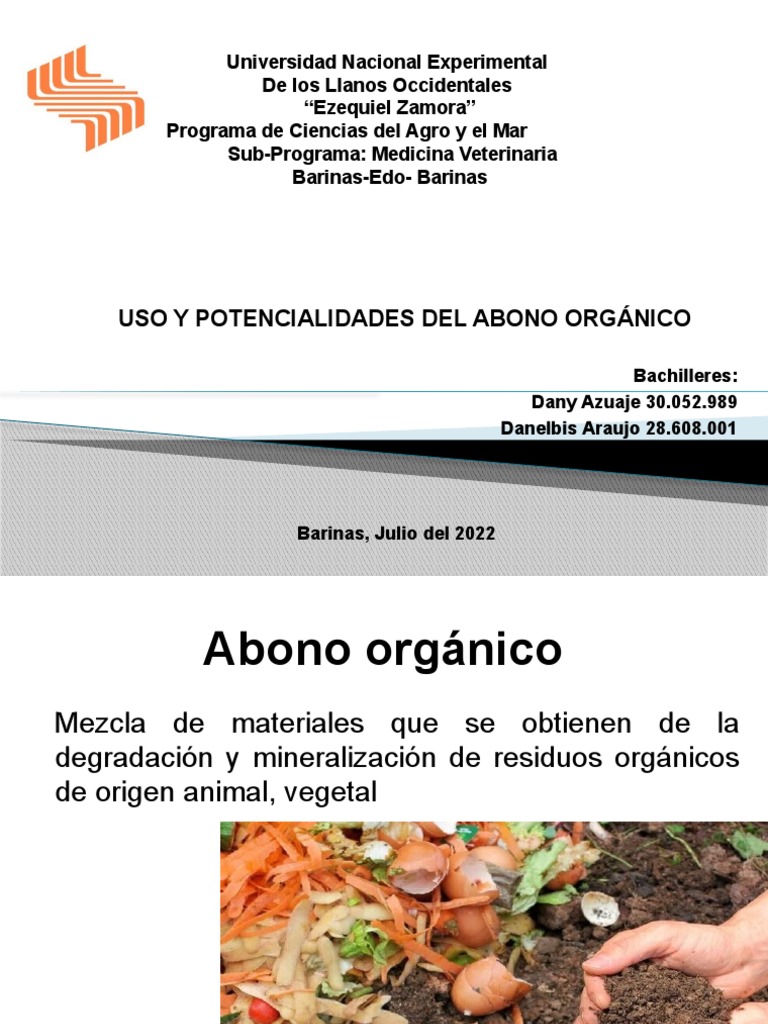 Abonos Orgánicos: Ventajas y Tipos | PDF | Compost | Fertilizante