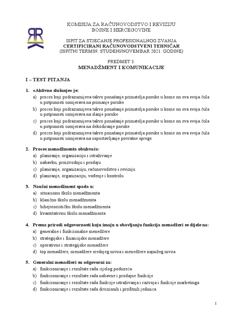 Ispit 2 CRT Pitanja 2021 | PDF