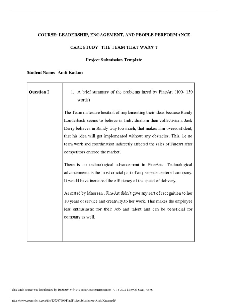 Final Project Submission Amit Kadam PDF | PDF | Motivational | Motivation