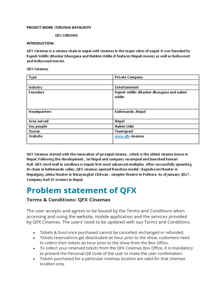QFX Ciinemas ..... | PDF | Movie Theater | Computing