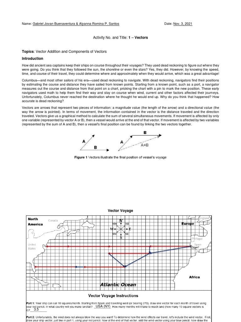 Vector Worksheet | PDF