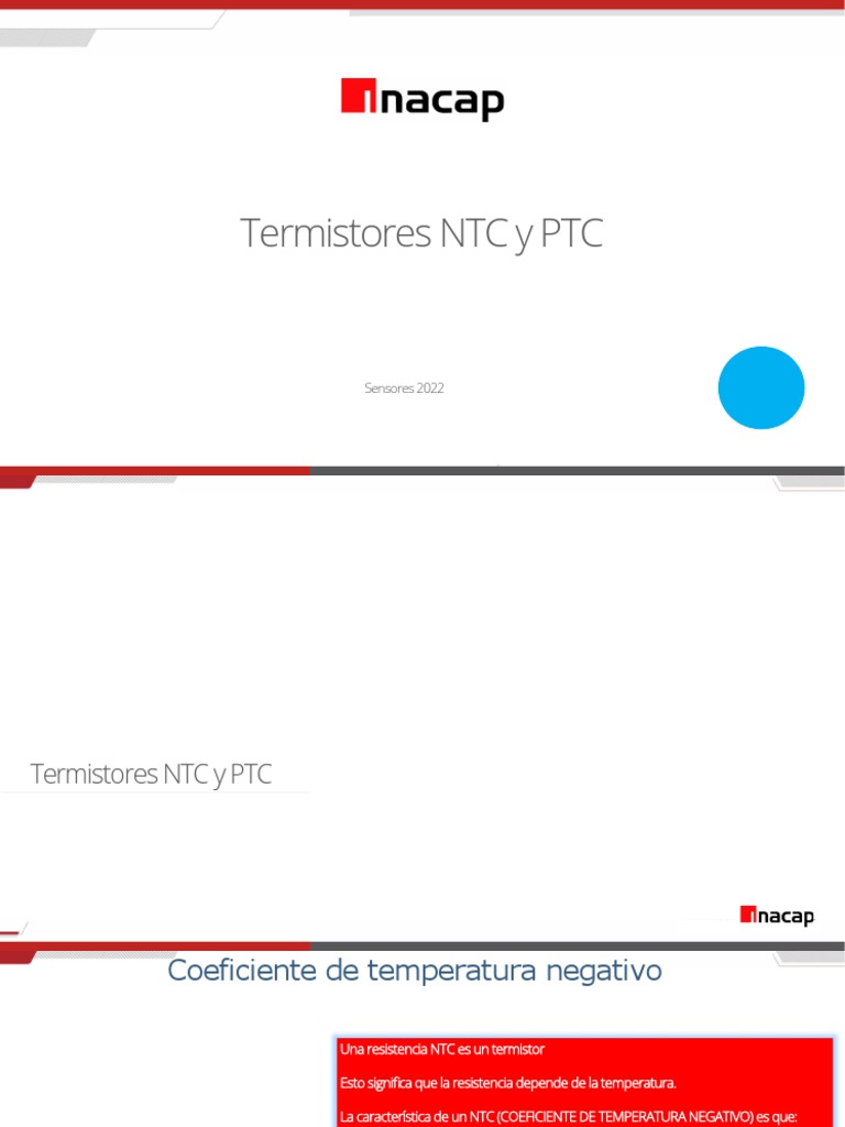 Termistores NTC y PTC | PDF | Resistencia Eléctrica y Conductancia | Resistor
