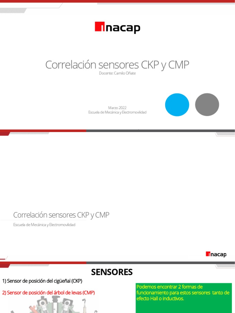 Correlación Sensores CKP y CMP (Inacap) | PDF | Motor de combustión interna | Campo magnético