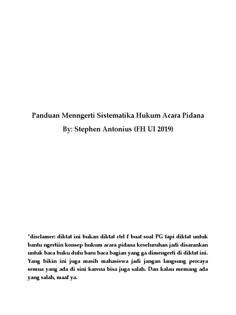 DIktat HAPID Ko Steph | PDF