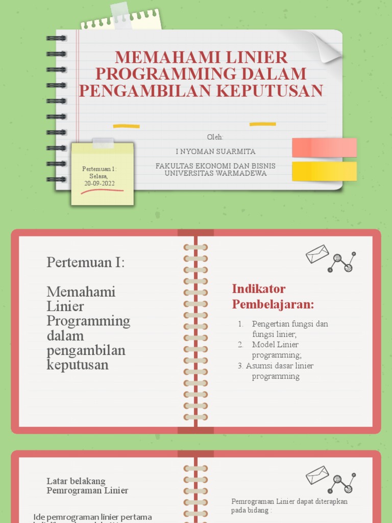 Linier Programming Dalam Pengambilan Keputusan | PDF | Metode & Bahan ...