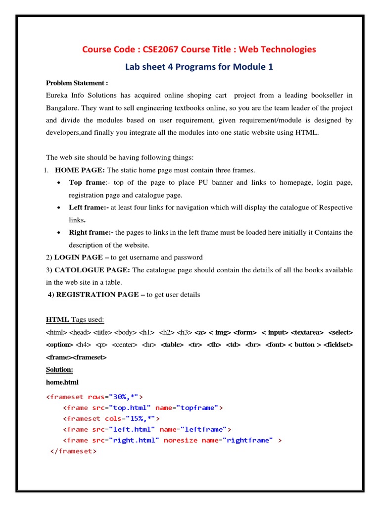 LAB Sheet 4 | PDF | World Wide Web | Internet & Web
